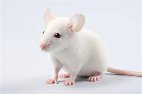 Premium Ai Image A Small Laboratory Mouse Photo On A White Background