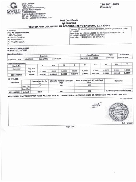 Filler Wire And Electrode Pdf