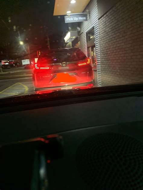 This Mcdonalds Drive Through Window Is On The Passenger Side Taken In