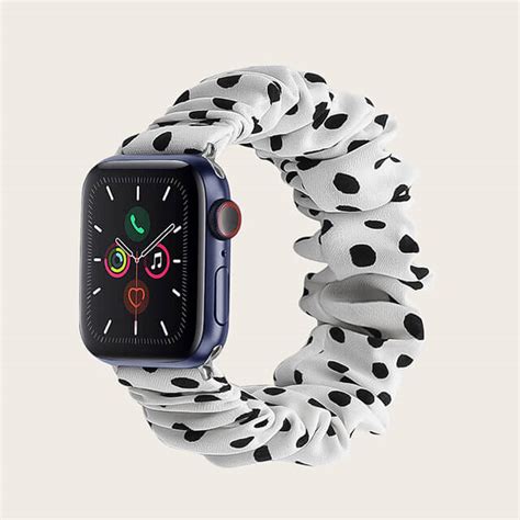 Light Blue Butterfly Hot Stamping Scrunchie Band For Apple Watch Cxsbands