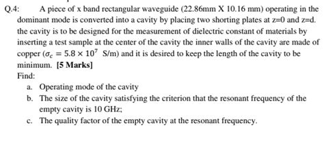 Q4 A Piece Of X Band Rectangular Waveguide 2286mm