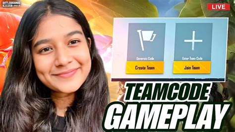Live Bgmi🔥 Teamcodes Gameplay Girl Gamer Bgmi Bgmilive
