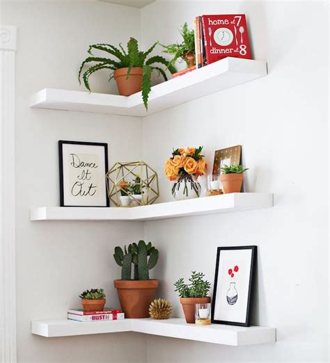 Etagere D Angle Murale Blanche