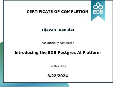 Rijavan Inamdar On Linkedin Edb Edb Ai Postgres