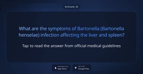 What Are The Symptoms Of Bartonella Bartonella Henselae Infection