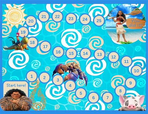 Moana Reward Chart Etsy