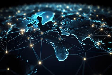 Premium Photo Internet And Technology Modern Science Abstract Plexus Geometric Background