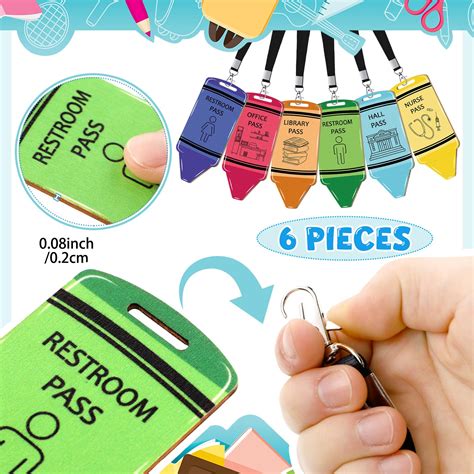 Hall Passes For Classroom Hall Pass Lanyards With Card Passes