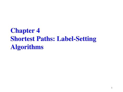 PPT Efficient Label Setting Algorithms For Shortest Paths In Directed