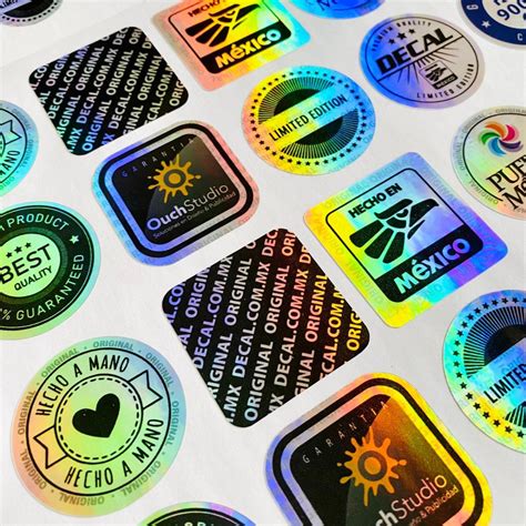 Stickers En Vinil Holográfico M Publicidad