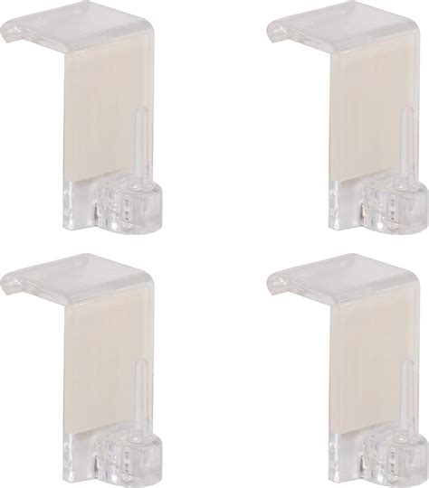 Lot de 4 crochets adhésif transparent pour tringle à rideaux Leroy Merlin