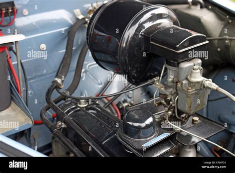 Oldtimer Car Engine Close Up Stock Photo Alamy