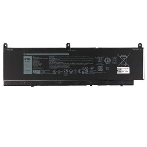 Dell 6 Cell 68 Wh Lithium Ion Replacement Battery For Select Laptops