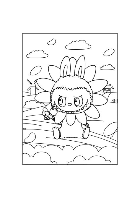 Раскраски Лабубу распечатать бесплатно Happybrushes