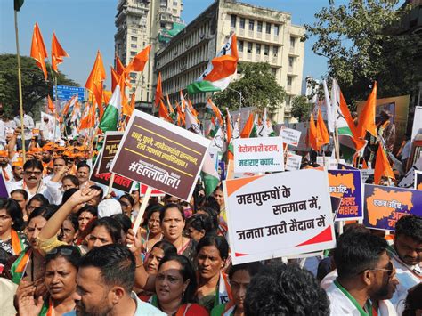 Mumbai Mva Allies Take Out Halla Bol Protest March Against Maha Govt