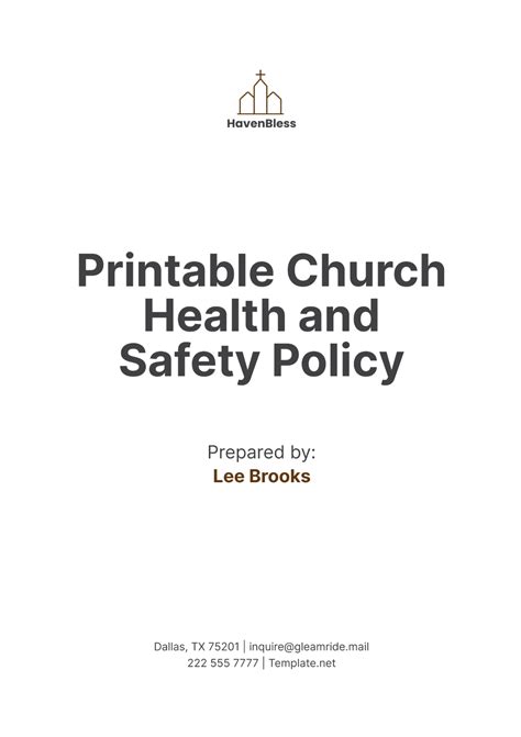 Free Safety Policy Templates To Edit Online