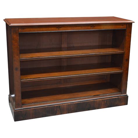 English Low Short Open Bookcase Bookshelf With Drawers For Sale At 1stdibs