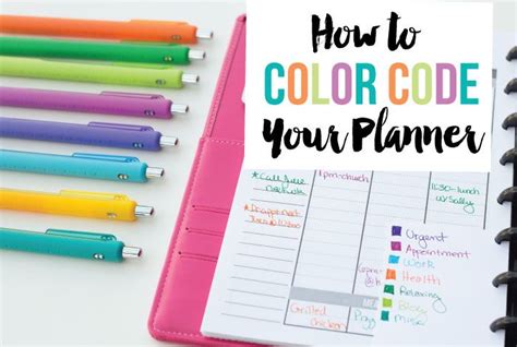 Color Coding Planner Planner Organization Planner