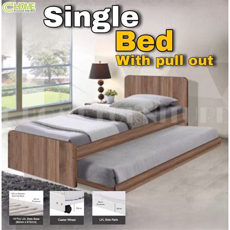 C Home Single Bed Frame Katil Single Single Bed Katil Single Pull