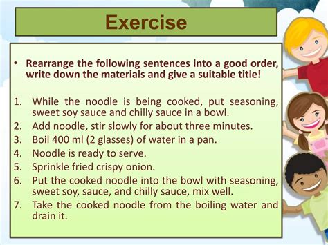 ppt procedure text pptx cooking food and drink