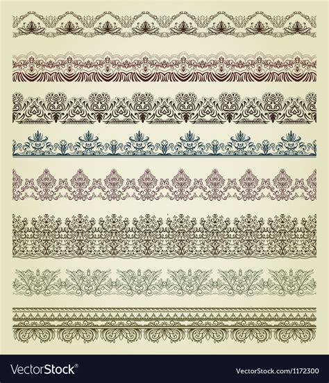 Set Of Borders Royalty Free Vector Image Vectorstock