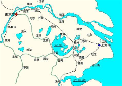 地図 南京市および周辺地域