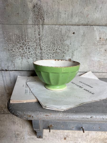 Rustic Green Cafe Au Lait Bowl Ivy Joan Home