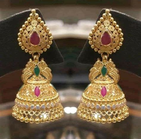 Pin On Earrings Bridal Gold Jewellery Designs Gold Bridal Jewellery