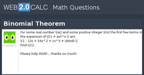 View Question Binomial Theorem