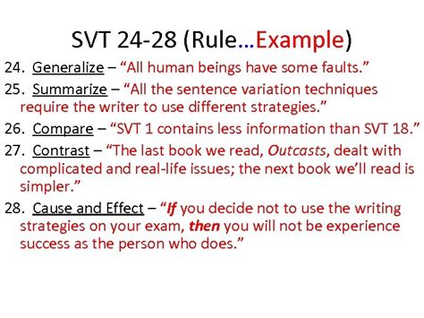 Sentence Variation Techniques Svt Sentences That Go