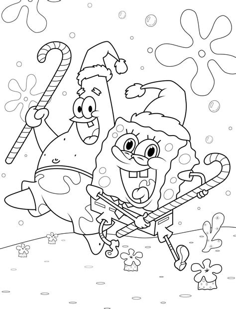 Dibujo De Bob Esponja Y Patricio Con Juncos Para Colorear