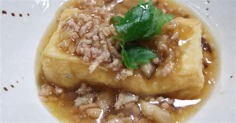 揚げだし豆腐挽肉あんかけ By ちーサン 【クックパッド】 簡単おいしいみんなのレシピが369万品