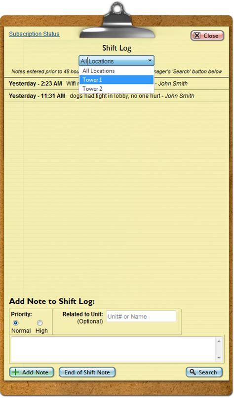 The Official Buildinglink Blog New Software Update Shift Log By Location