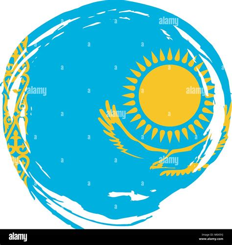 Kazakhstan Flag Vector Illustration Stock Vector Image And Art Alamy