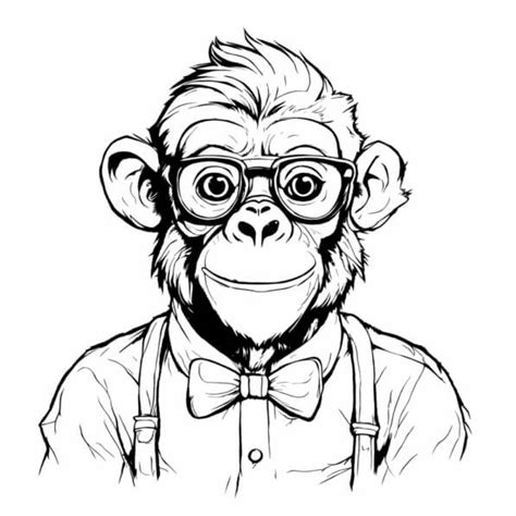 Télécharger Illustration De Singe Cartoon Fantaisiste Pages De