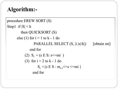 Parallel Sorting Algorithm Pptx Programming Languages Computing