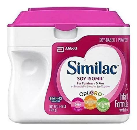 Leche de fórmula en polvo Abbott Similac Soy Isomil en lata de de g a meses