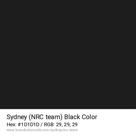 Sydney Nrc Team Brand Color Codes