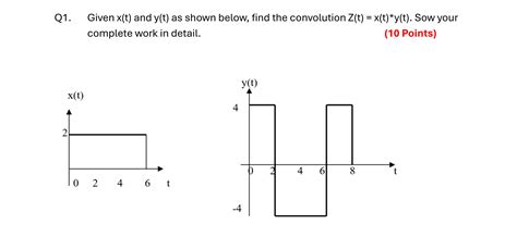 solved q1 ﻿given x t ﻿and y t as ﻿shown below find the