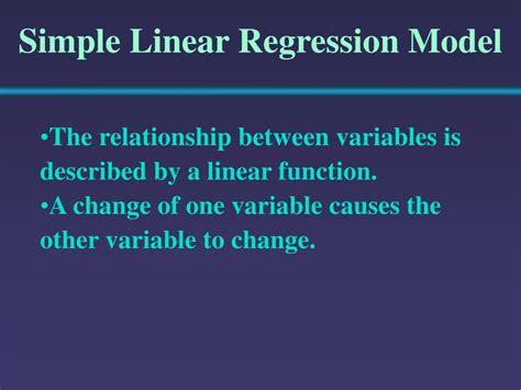 ppt forecasting using the simple linear regression model and