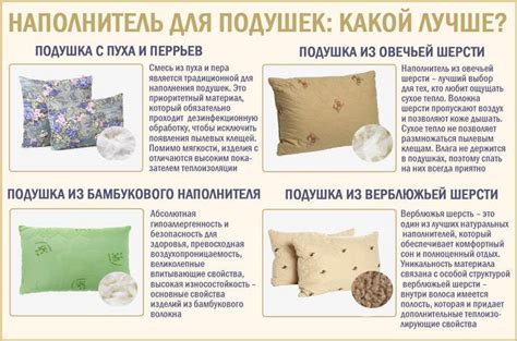 Наполнитель для подушек: какой лучше, критерии правильного выбора