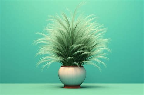 Premium Ai Image Illustration Of Bunny Tail Grass In A Vase