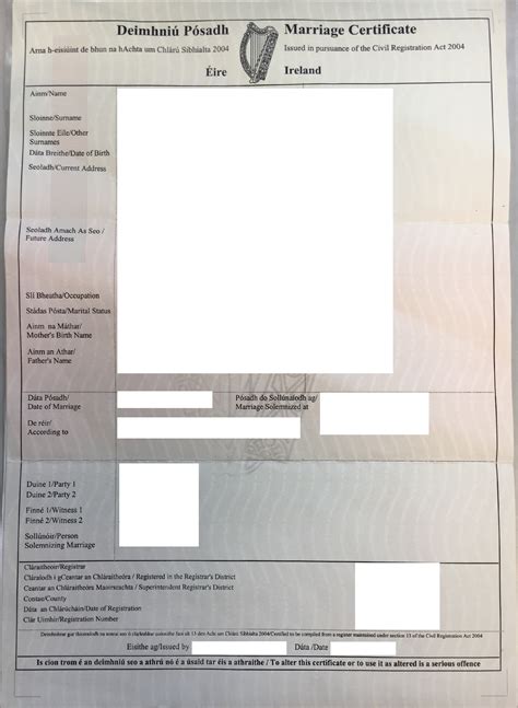 Marriage Certificate Ireland Beglaubigte Übersetzungen