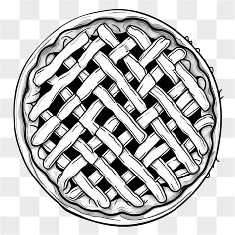 Download Round Pie With Lattice Patterns Drawing Sketches Online