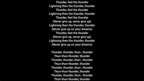 Thunder Lyrics Youtube