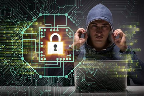 Young Hacker In Cybersecurty Concept Stock Image Image Of Hacker