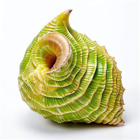 Premium Ai Image Spiral Seashell Isolated On White Background