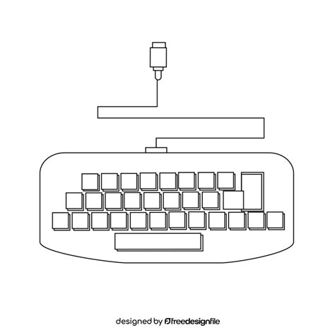 Keyboard Drawing Black And White Clipart Free Download