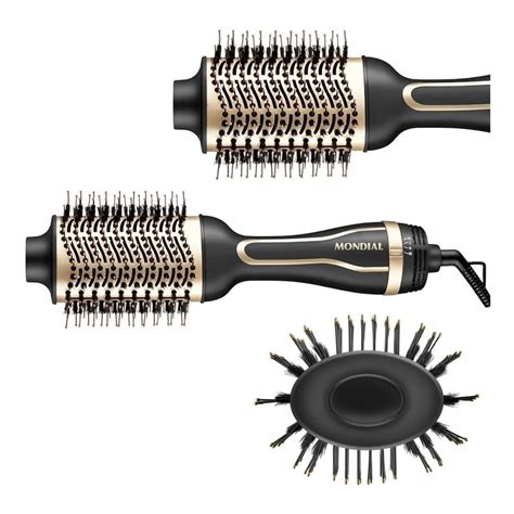 Escova Secadora Alisadora Mondial 1200w Gold Ouro Argan Es10 Shopee