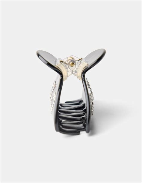 Rhinestone Heart Hair Clip Women Bershka